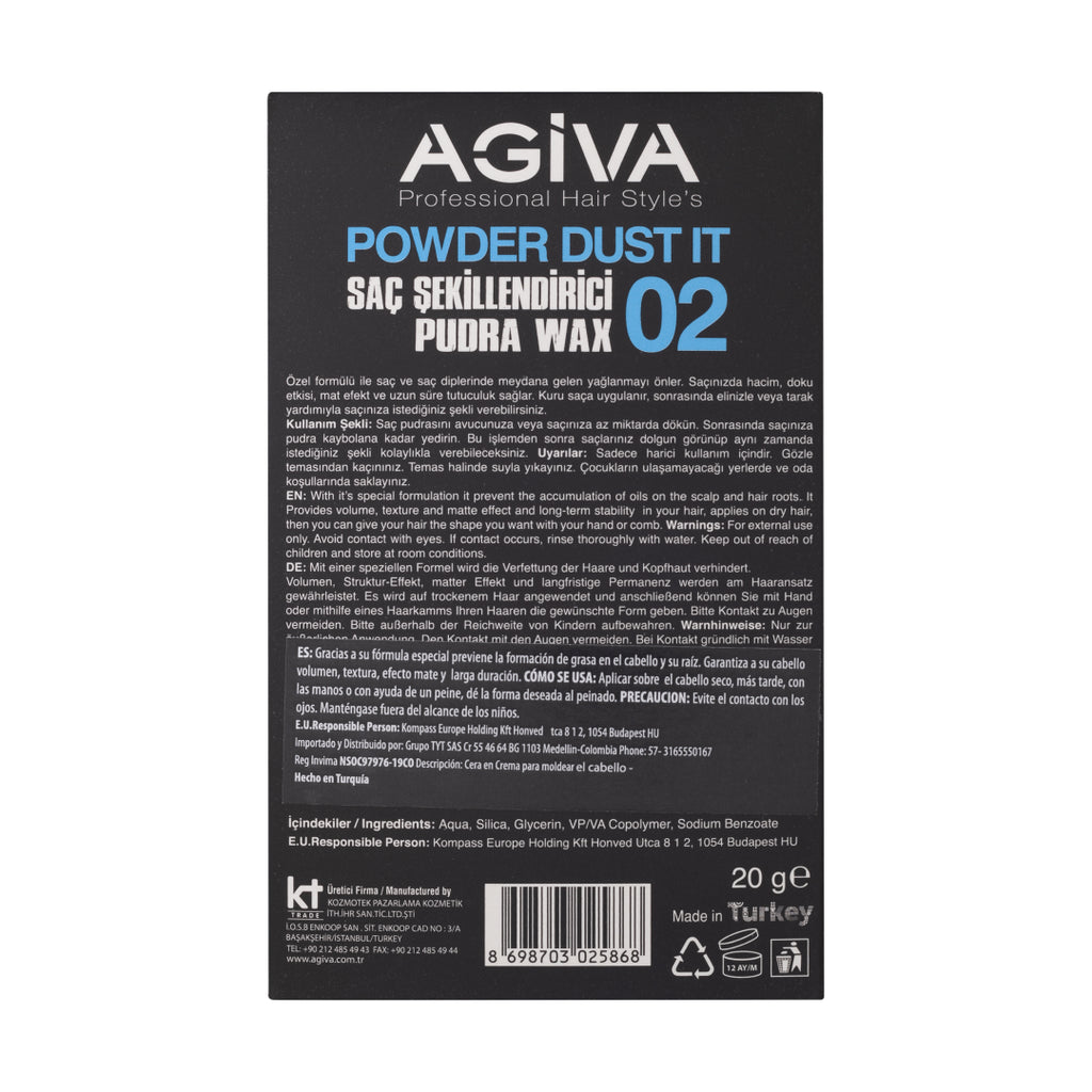 Cera en Polvo Agiva Negra - Fijación Media - Powder Dust It 02 - Pago ...